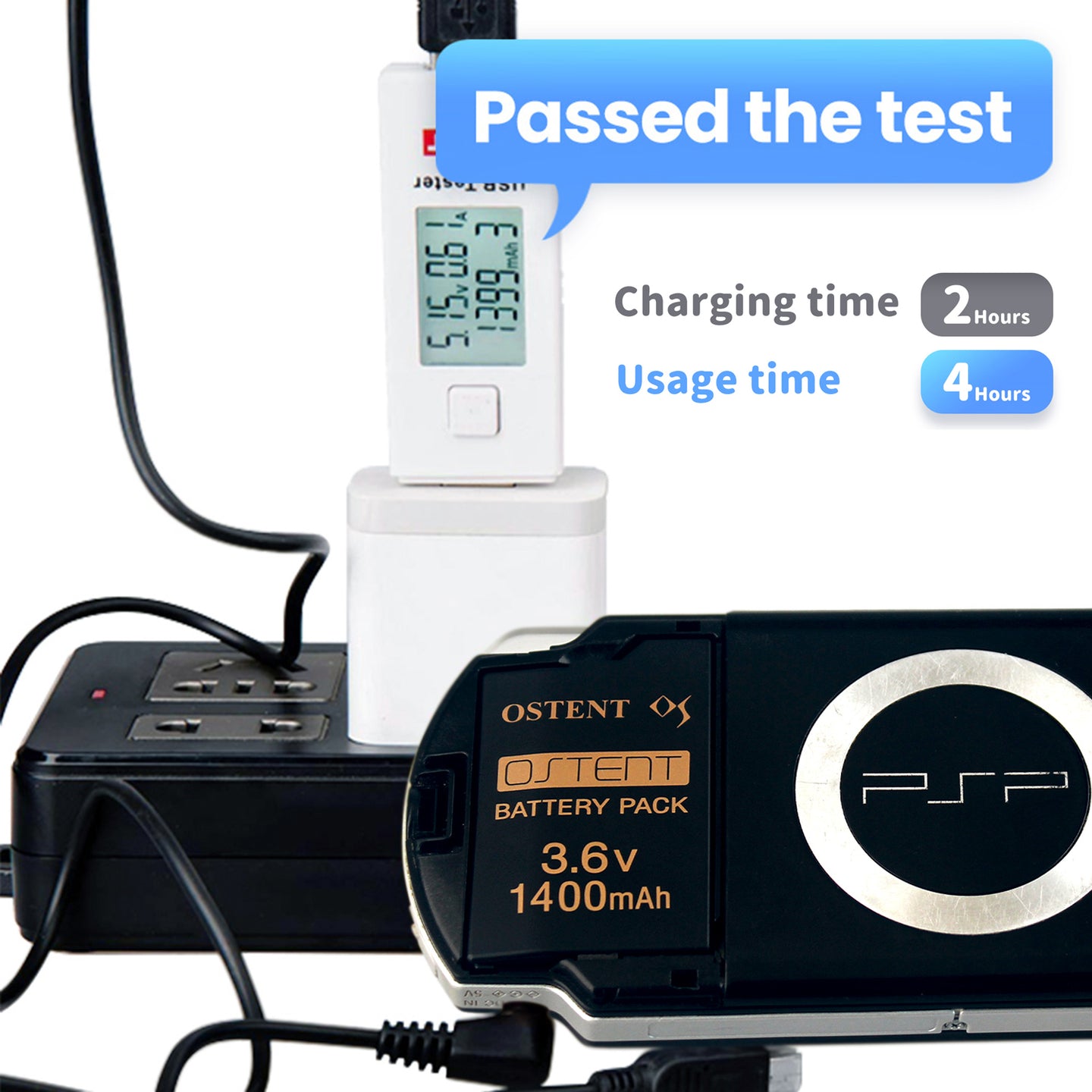 OSTENT Real 1400mAh 3.6V Lithium Ion Li-ion Polymer Rechargeable ...